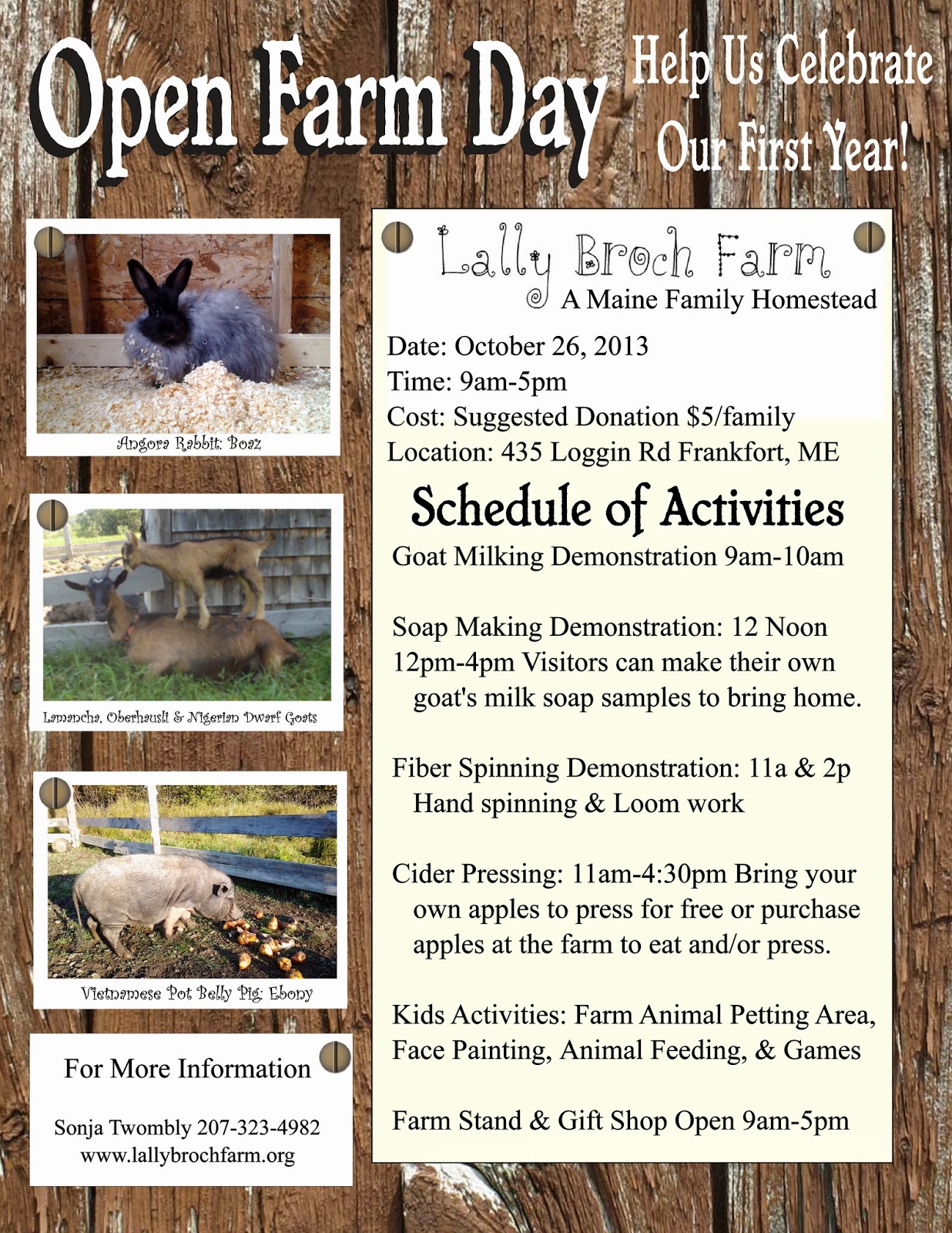 Lally Broch Farm: A Maine Family Homestead: Open Farm Day 2013