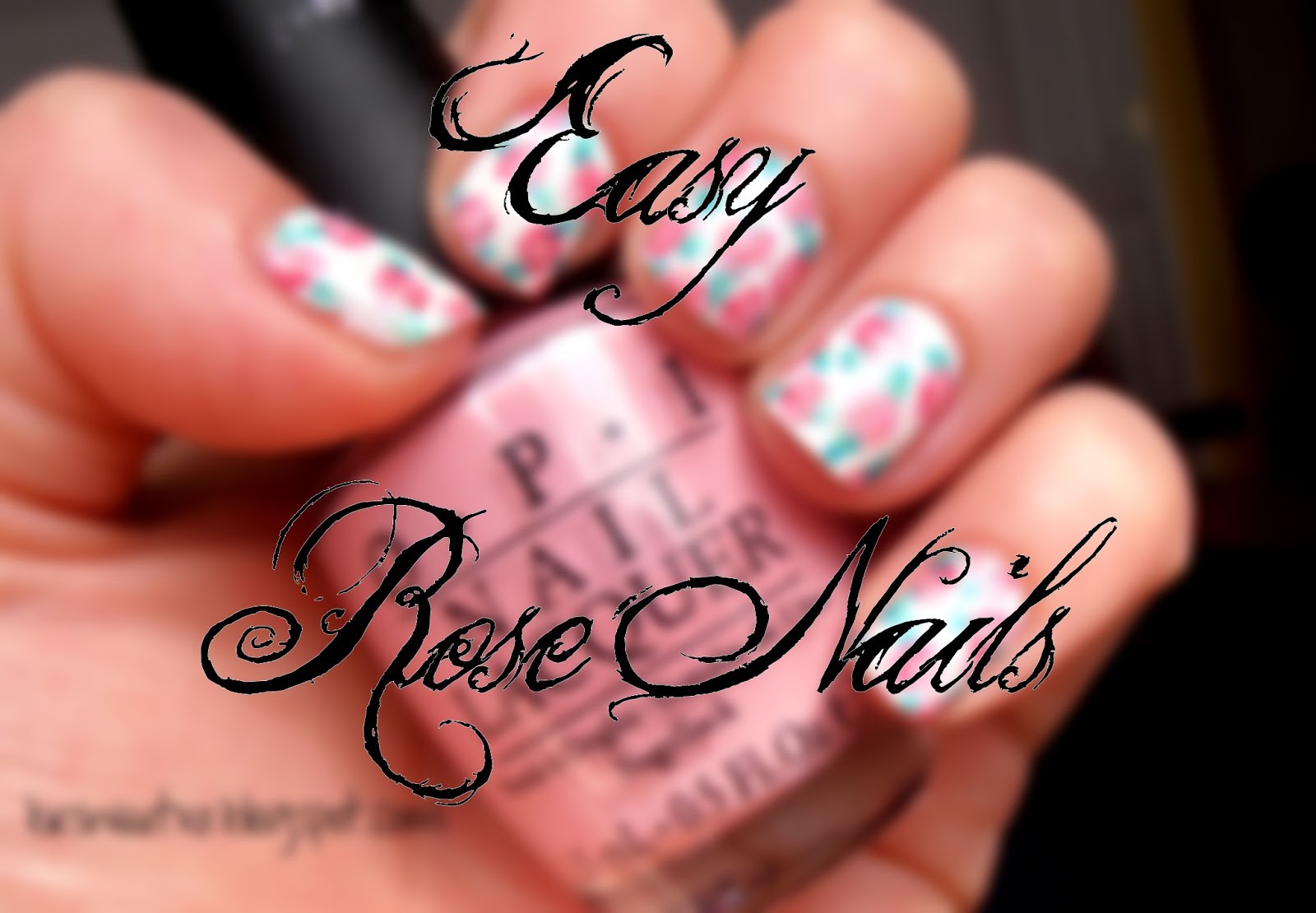 besweetxo: Easy Rose Nail Art Tutorial