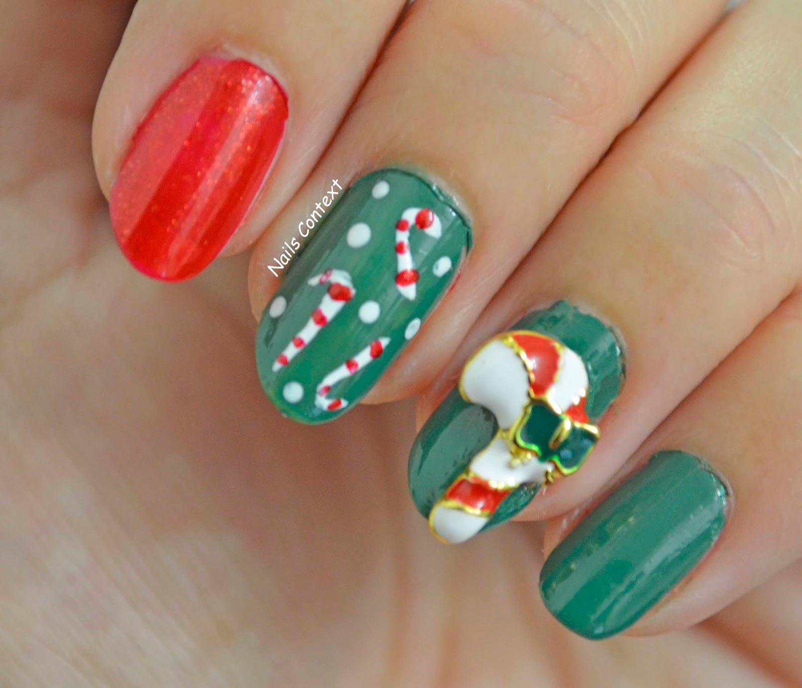 Nails Context: Holiday Series: Candy Cane Nails