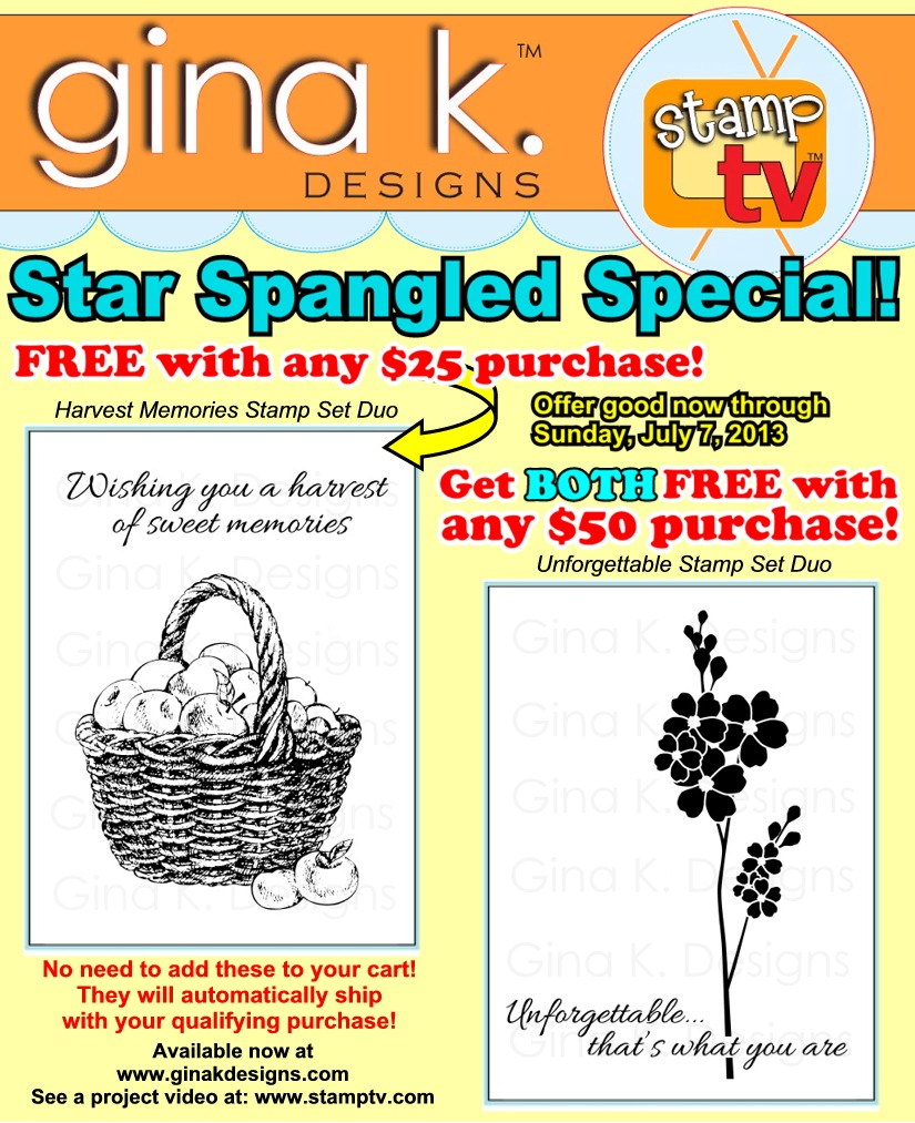 Gina K. Designs- StampTV blog: July 2013