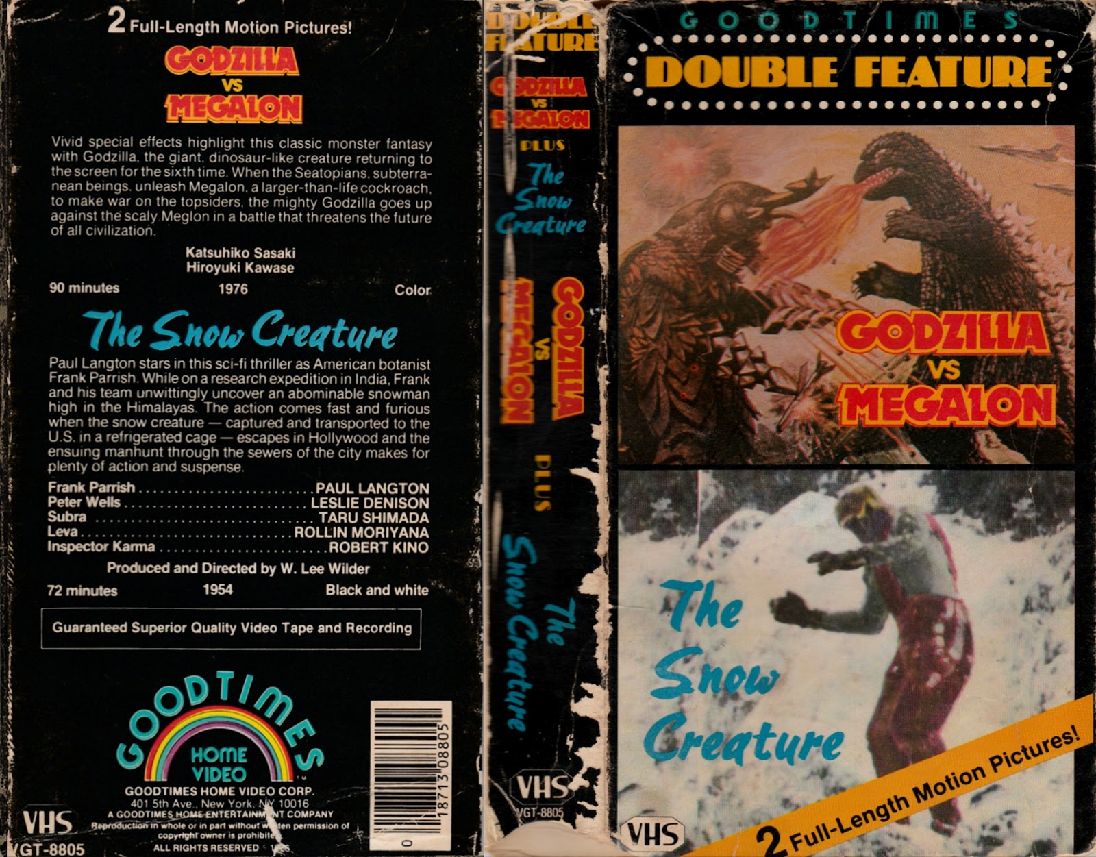 Baker's Log: GODZILLA VS MEGALON, VHS covers