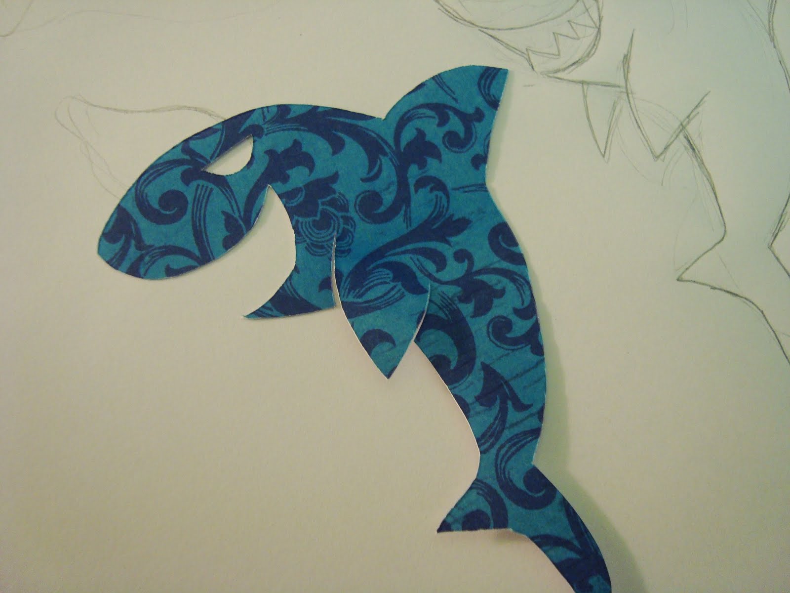 Snip Snip: Tutorial: How to Make Cute Paper Sharks for Scrapbooking