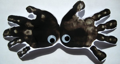 Spider Hand Prints | Munchkins and Mayhem