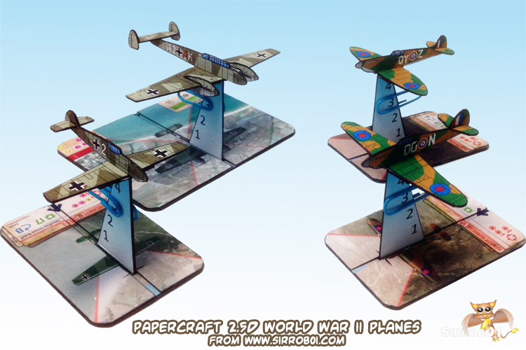 Ninjatoes' papercraft weblog: 2.5D papercraft World War II fighter aircraft