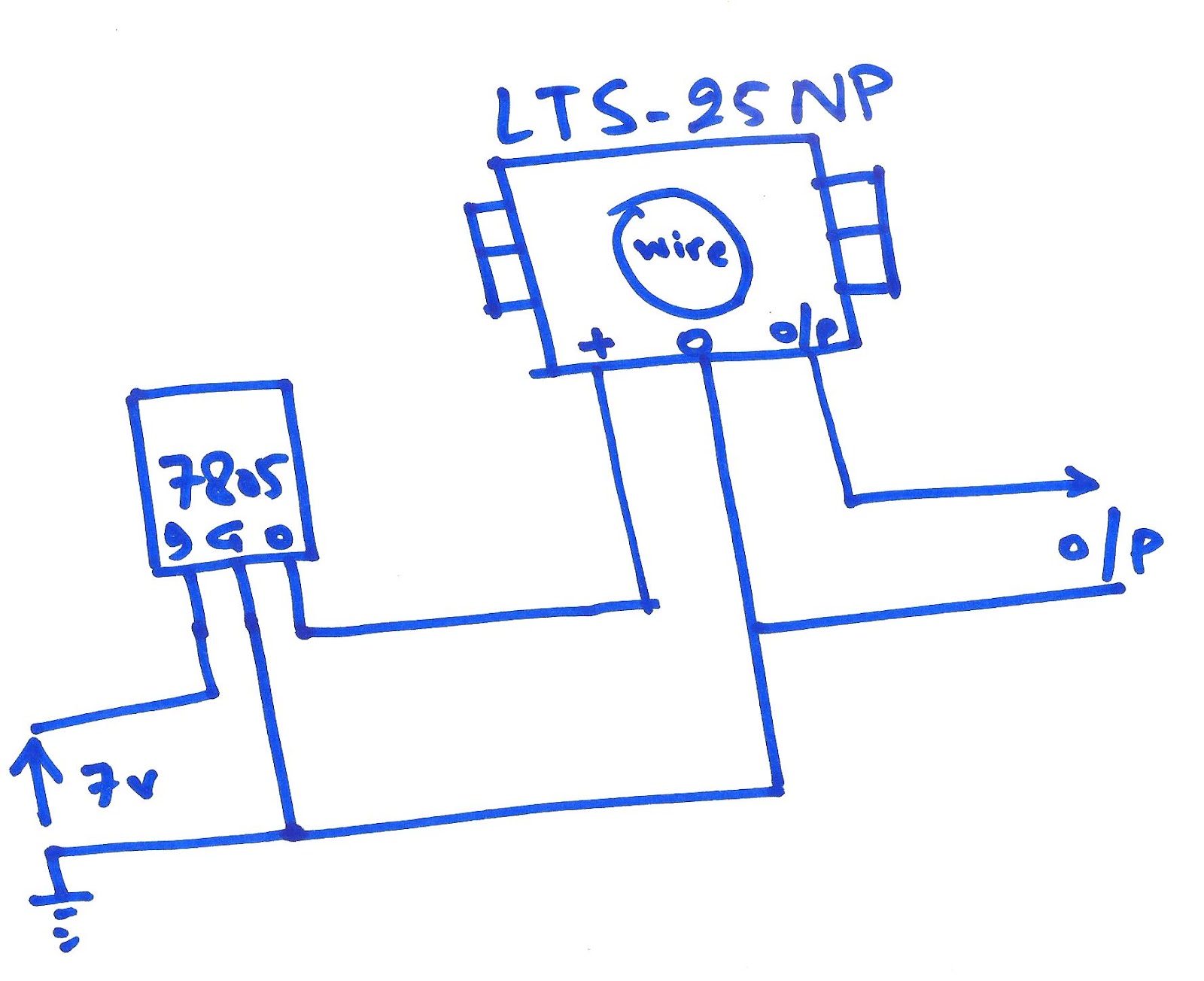 Experimental work | Circuit for LTS 25 NP current sensor - PV educator