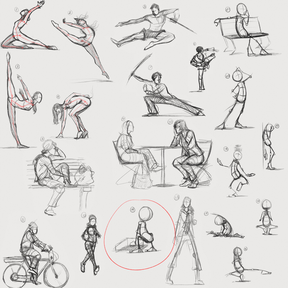 Twins And Tangents Class 1 Week 2 Line Of Action In Poses