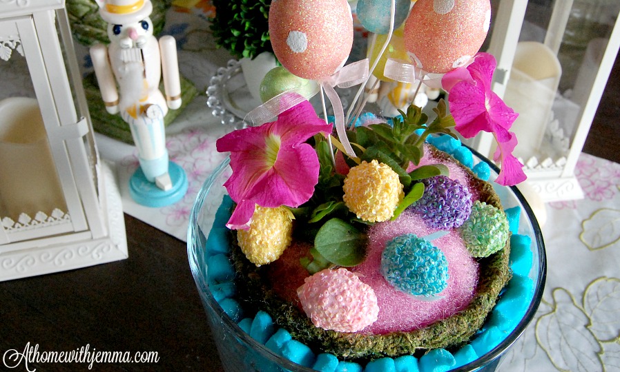 Peeps and Petunias Easter Centerpiece - At Home with Jemma