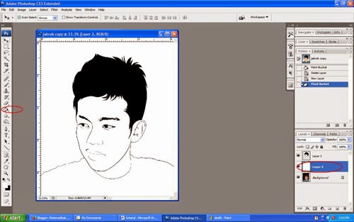 Langkah - Langkah membuat Line Art dengan Photoshop | Matematika2