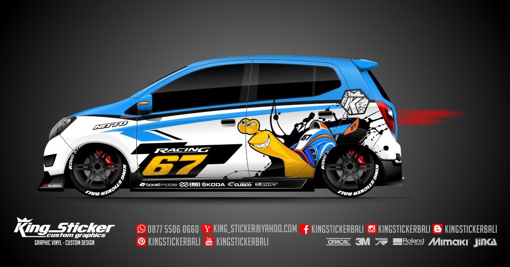 STICKER MOBIL KEONG TURBO RACING | King Sticker bali
