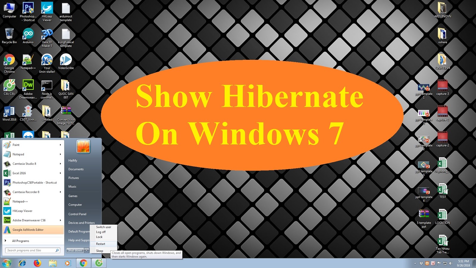 Hiển thị Hibernate Mode trên Windows 7 Desktop-Laptop · DienDan.Edu.Vn ...
