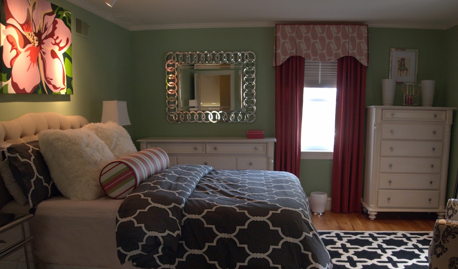 Pink and Green Delicious Master Bedroom