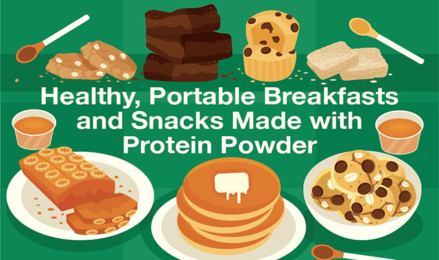 Healthy portable breakfasts and snacks made with protein powder # ...