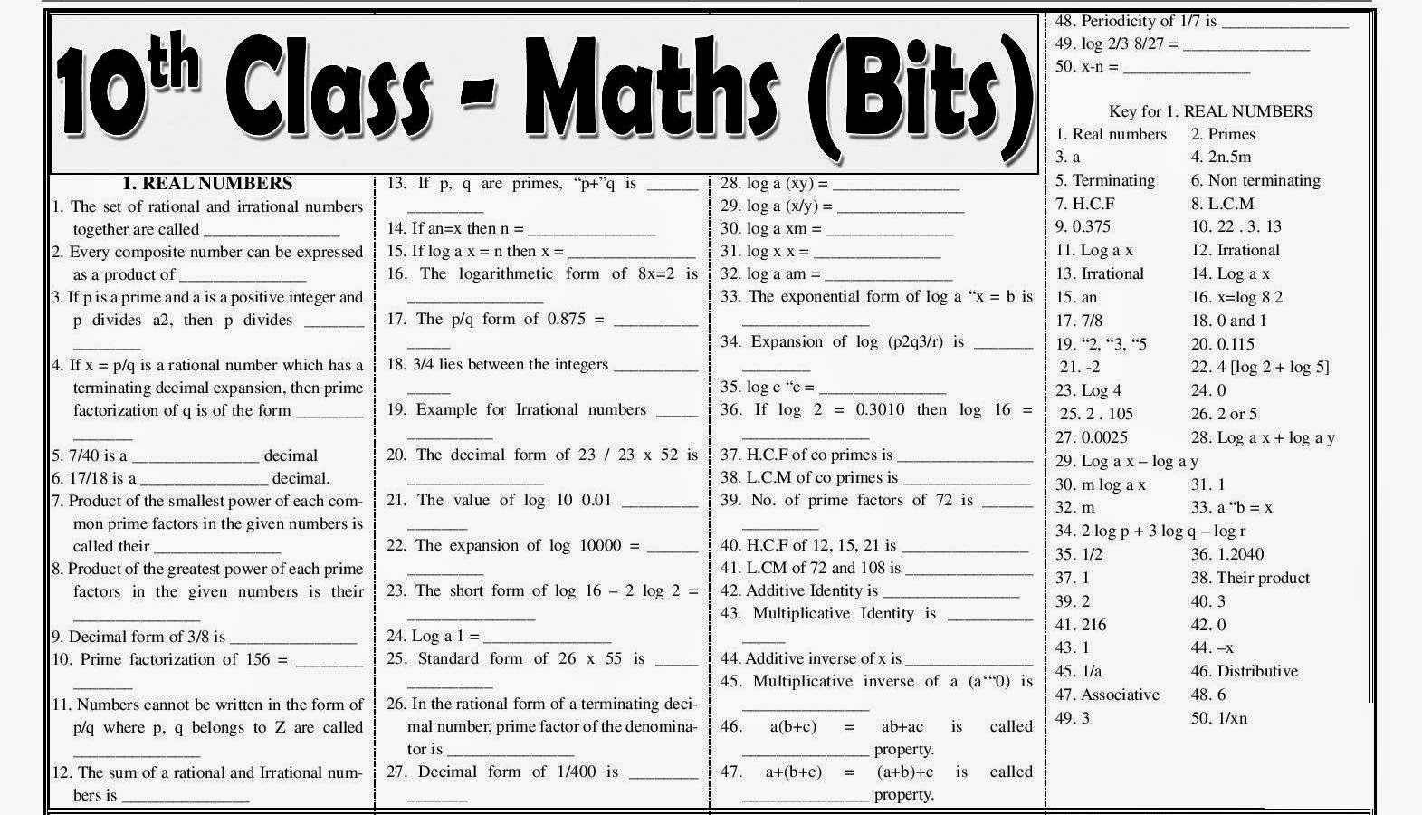 10th CLASS MATHS BITS REAL NUMBERS TELUGU GENERAL KNOWLEDGE AND 10th-class-maths-bits-real-numbers-telugu-general-knowledge-and