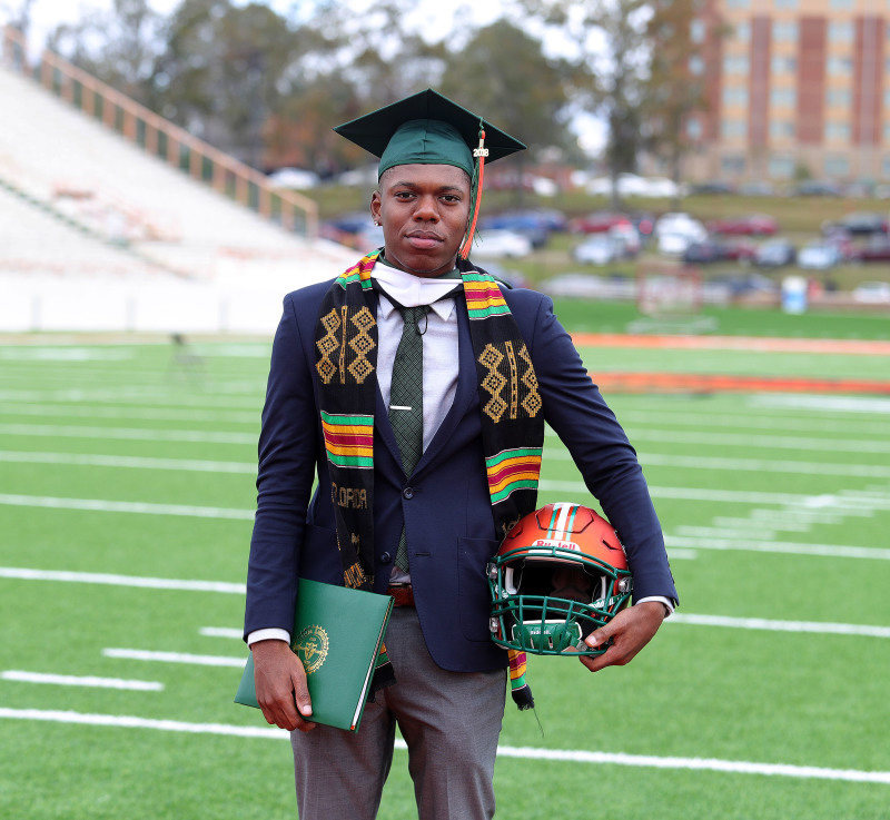 Rattler Nation: Rattler defensive back Michael Perceval walks with the ...
