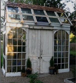 UNSHELVED WORDS: Reclaimed Windows for a Potting Shed