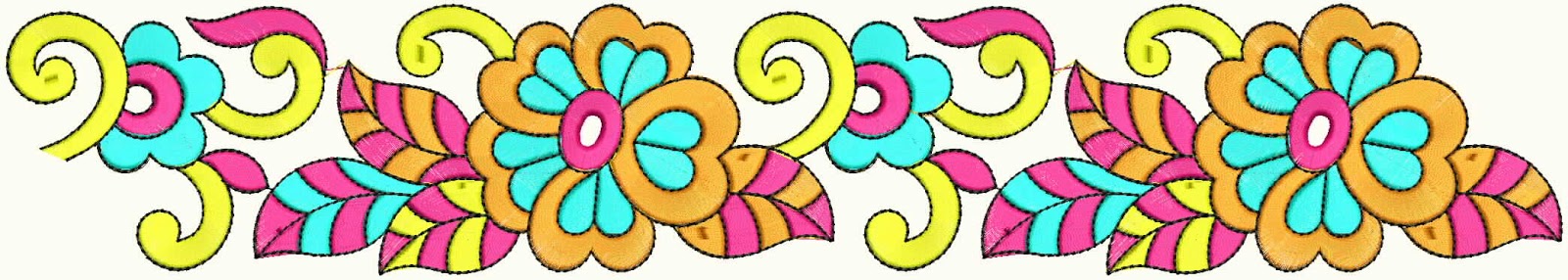 EmbDesignTube: Lace Border Brocade Embroidery Designs