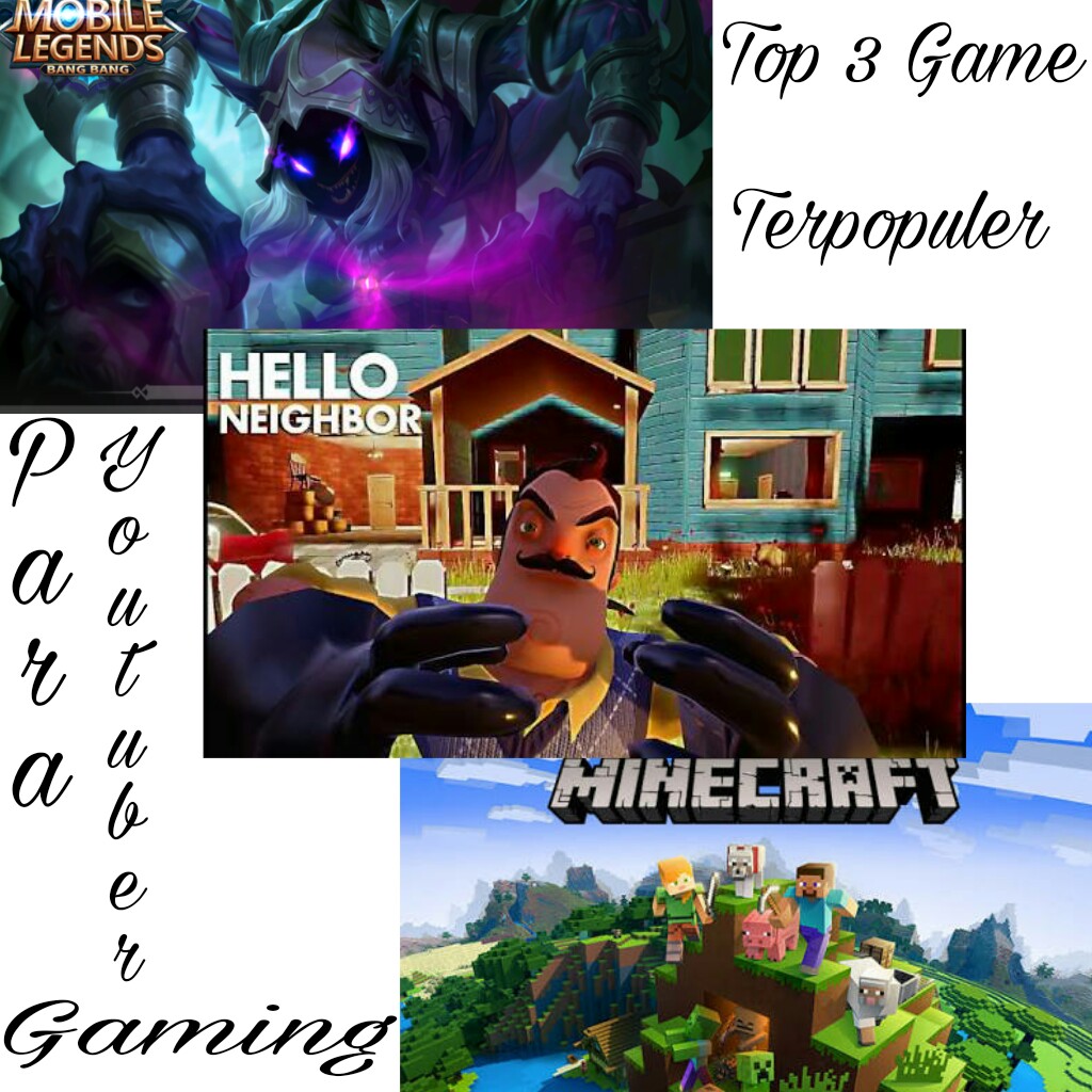 TOP 3 GAME TERPOPULER BAGI PARA YOUTUBER GAMING