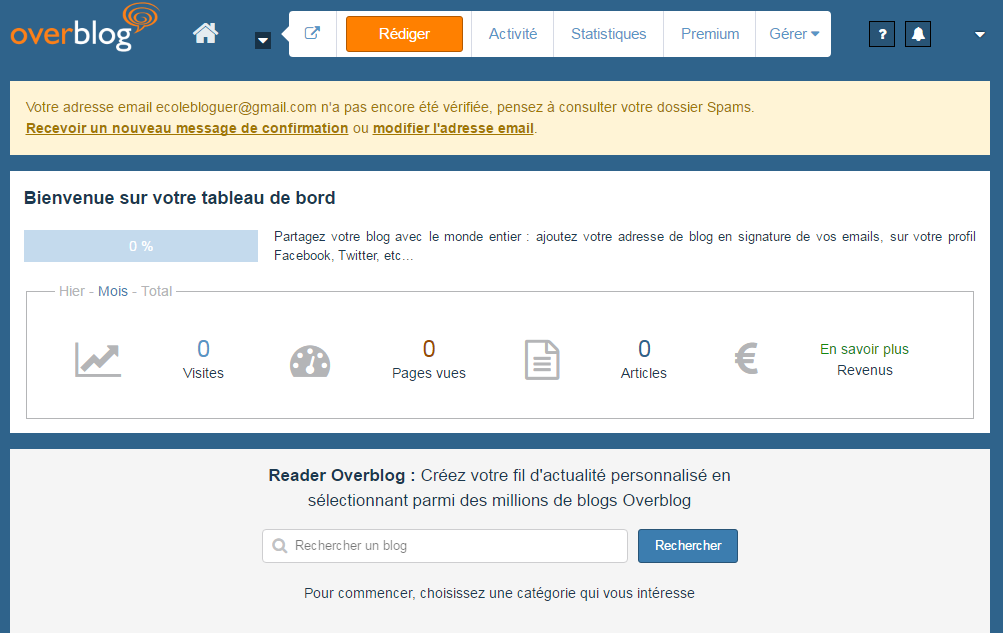 Comment créer un blog de over-blog | blogger | École Bloguer