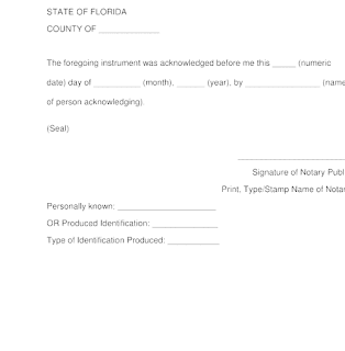 Notary Public (Florida) - Notary Block Florida