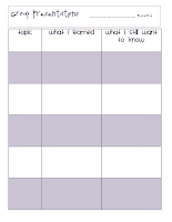 The Go To Teacher: Inquiry Circle student learning sheets