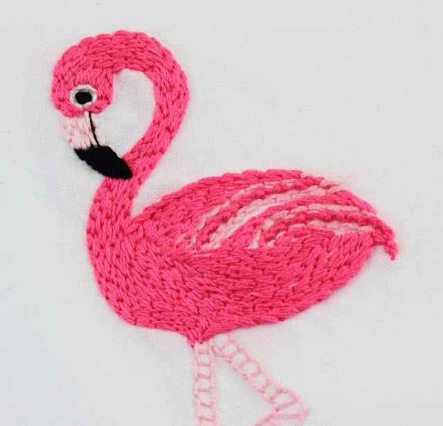 big B: Flamingo Embroidery