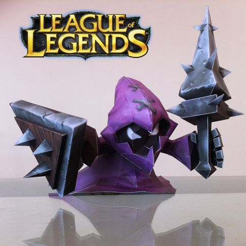 League of Legends Purple Melee Minion Papercraft
