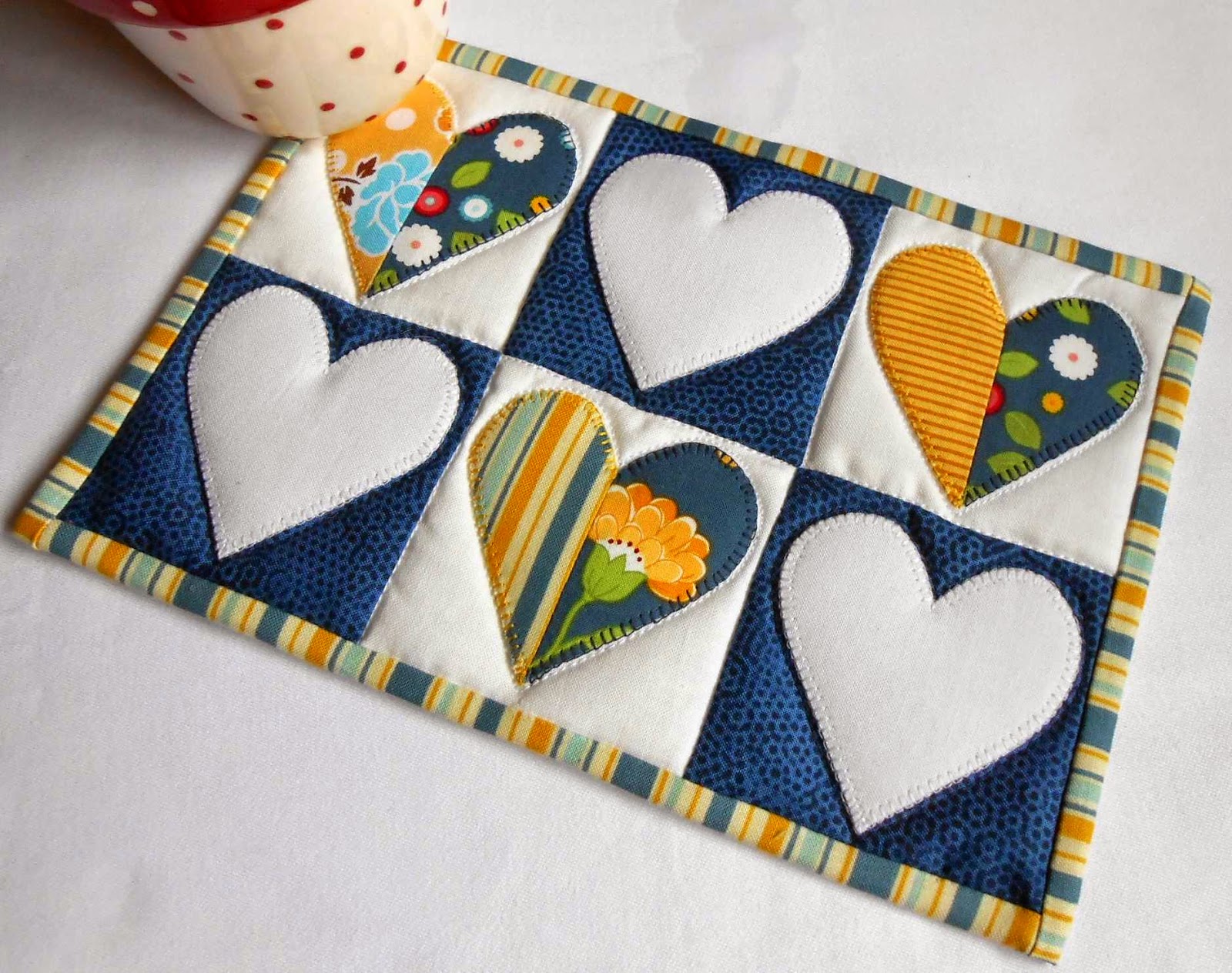 The Patchsmith: Half-Hearted Mug Rug and Block
