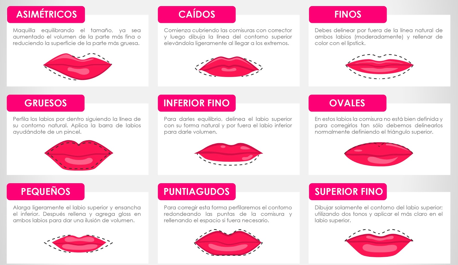Deslumbra con maquillaje: Las correcciones de los labios