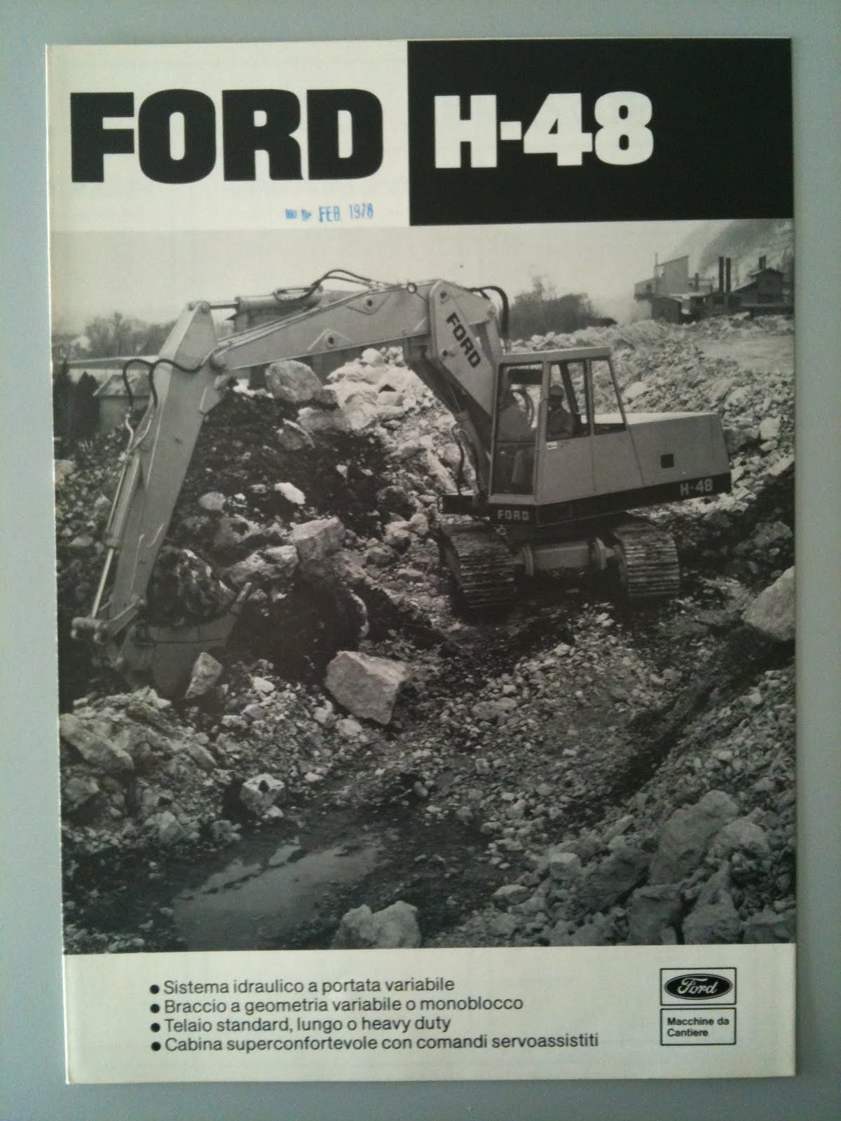 Earthmoving Machinery Sales Brochures: Ford Track Excavator H48 #390