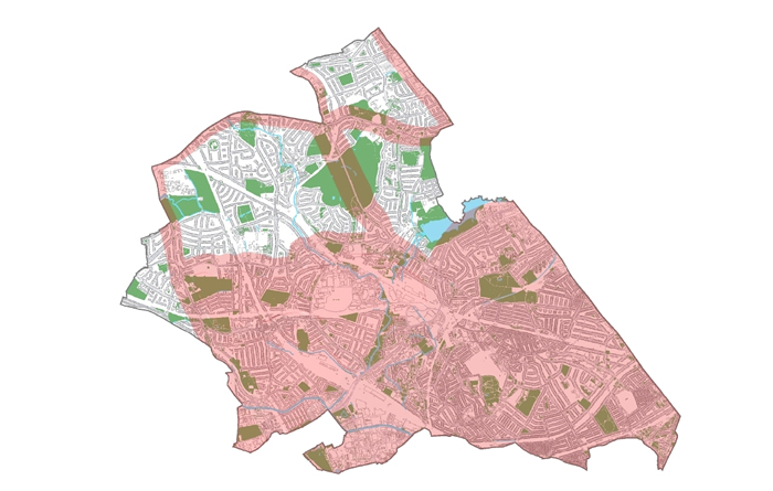 Brent Map Region Political | Map of London Political Regional