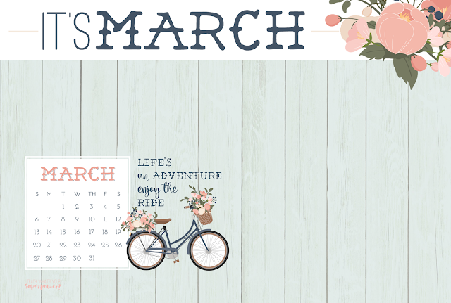 March Desktop Calendar - Owl-ways Be Inspired