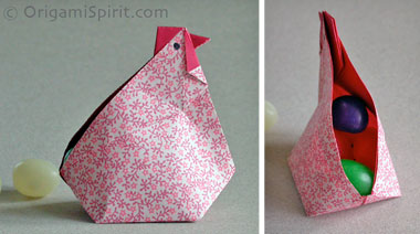 Mundo FiLi: Gallina con pollitos en origami o papiroflexia