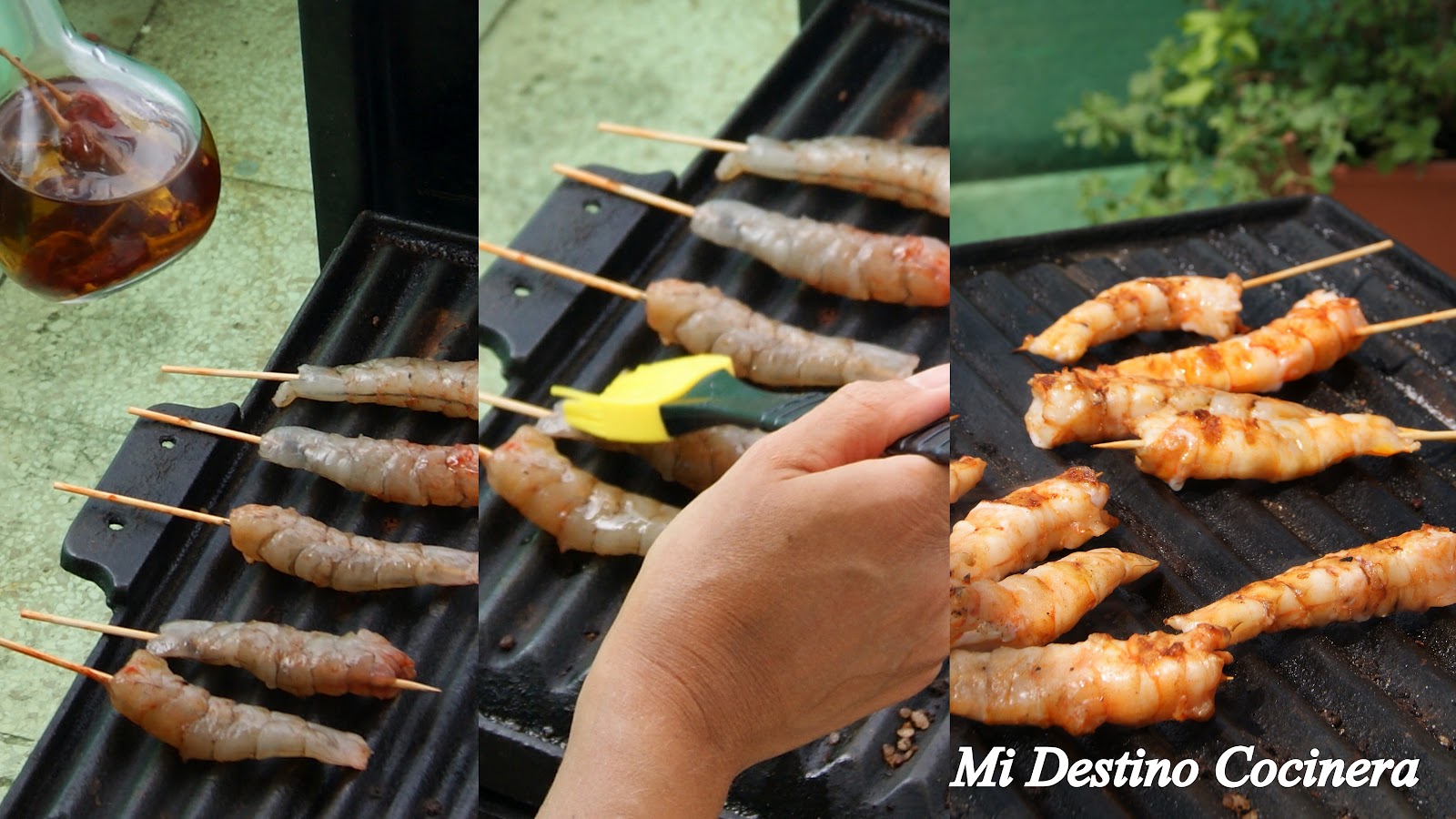 Aperi-tapa: Langostinos Grillados Picantes.