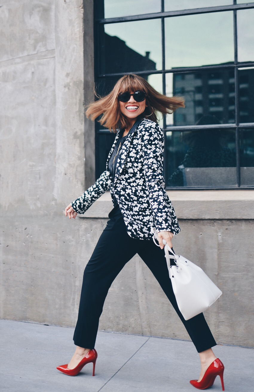 Monday Work Outfit - Wearing Floral And Color | MY SMALL WARDROBE