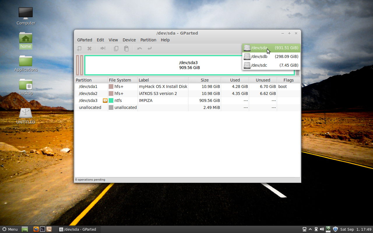 How To Format Partition In Hfs Format Using Gparted In Linux Techridez