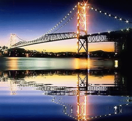 SÓ GIFs. ╬╬ ╬╬ ╬╬ ╬╬ ╬╬ : Ponte Hercílio Luz - Florianópolis - SC.