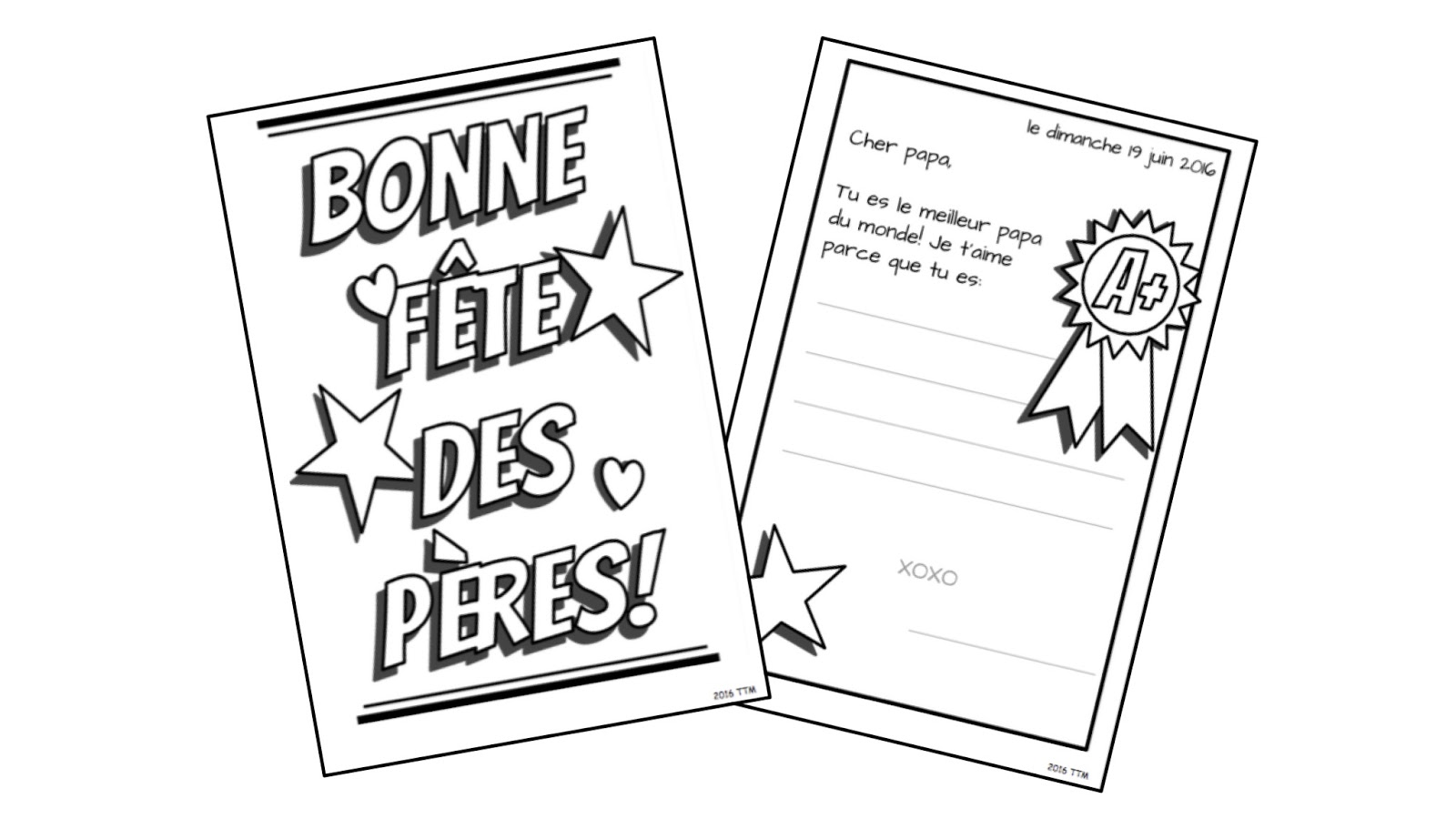 Fête des Pères Printable Greeting Card | Toronto Teacher Mom