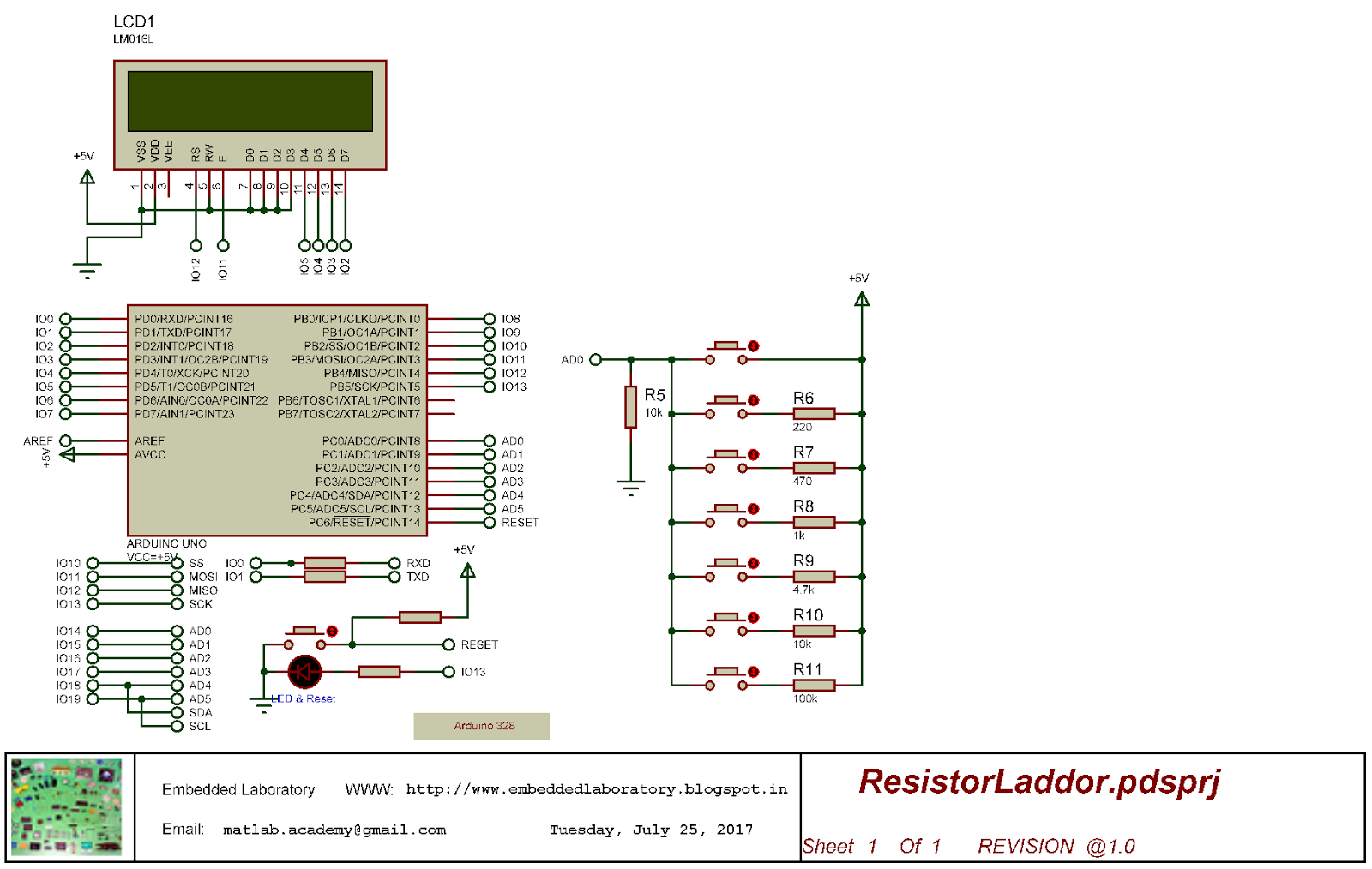 Using Single Pin to Detect Multiple Push Buttons - Embedded Laboratory