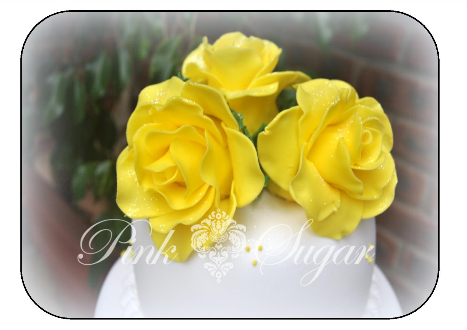 Pink Sugar: Yellow Sugarcraft Rose Wedding Cake...