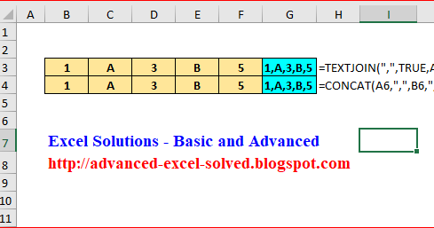 TEXTJOIN Function | Excel Solutions - Basic and Advanced