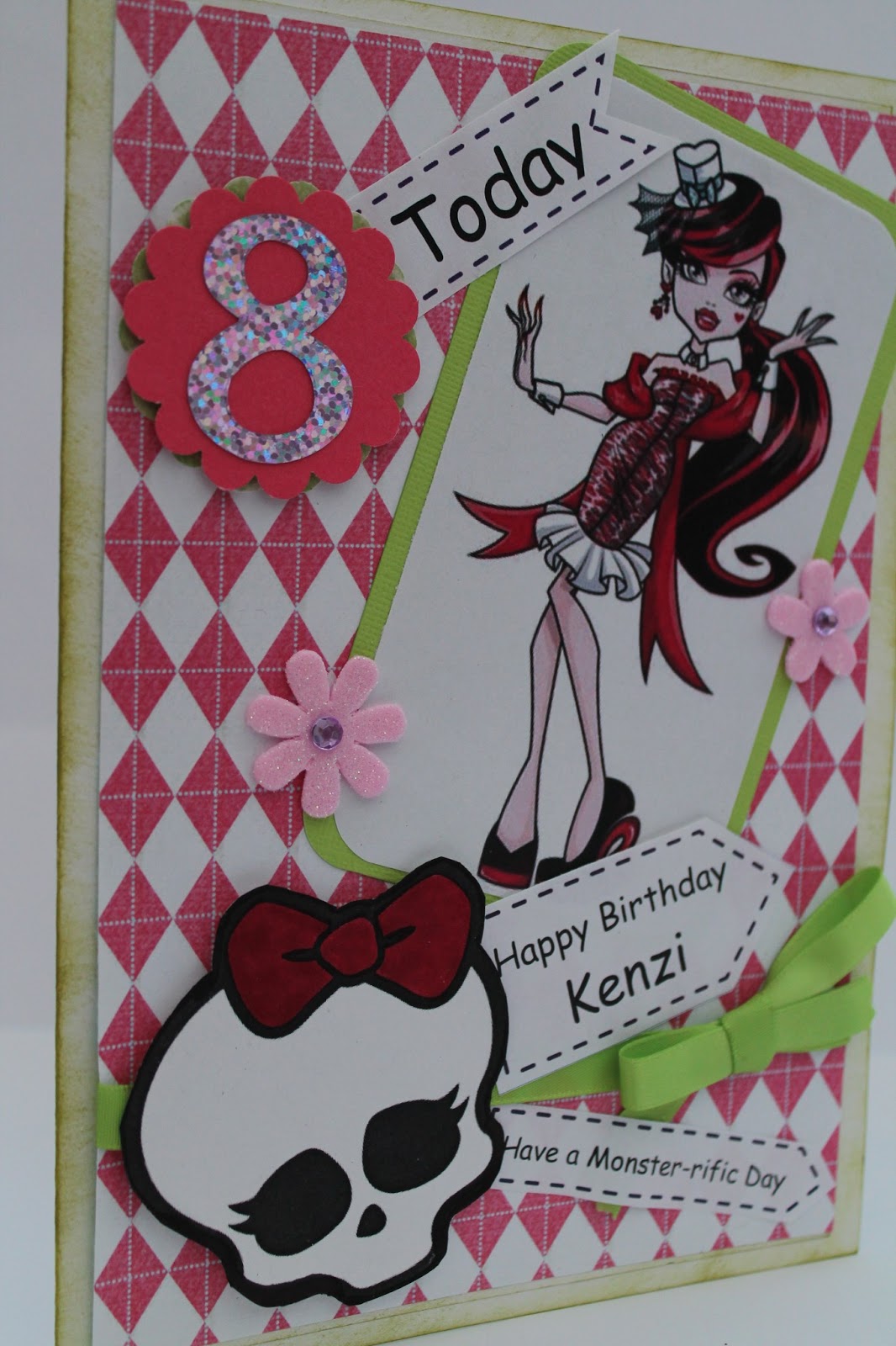 Made by Milburn: Monster High Birthday Card