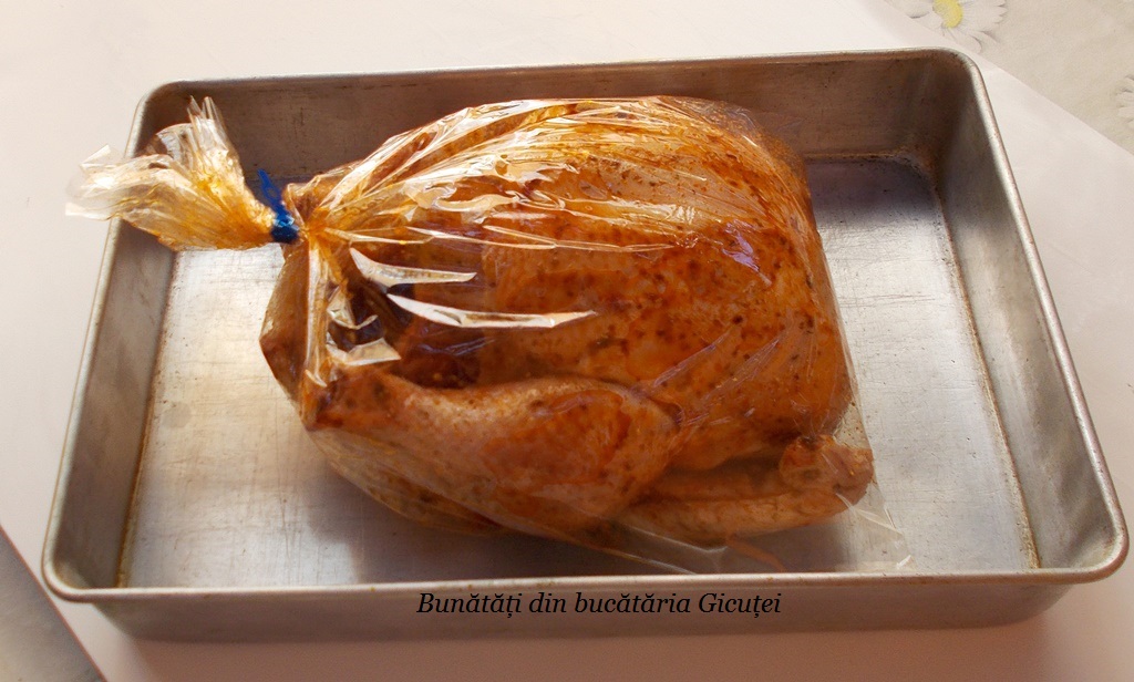 Pui intreg la punga - Bunătăți din bucătăria Gicuței