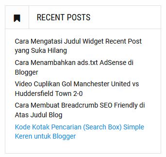 Cara Mengatasi Judul Widget Recent Post yang Suka Hilang - Blog Romeltea