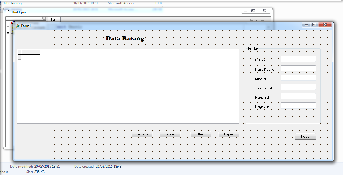Membuat Syntax Insert, Update, Delete di Delphi 7 ~ BawelBlog Membuat Syntax Insert, Update, Delete di Delphi 7 ~ BawelBlog