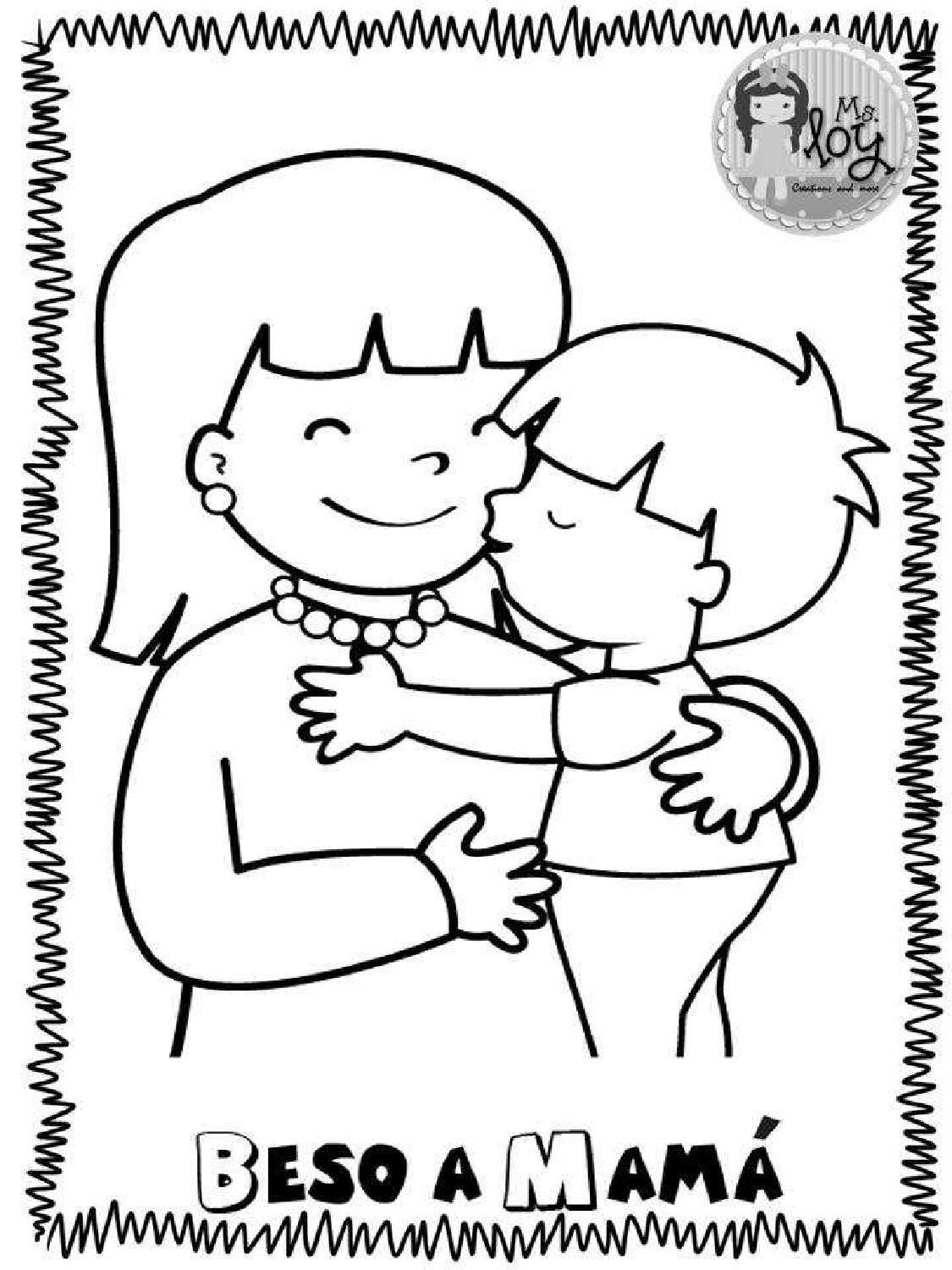 Fichas de Primaria: Tarjetas día de la madre para colorear