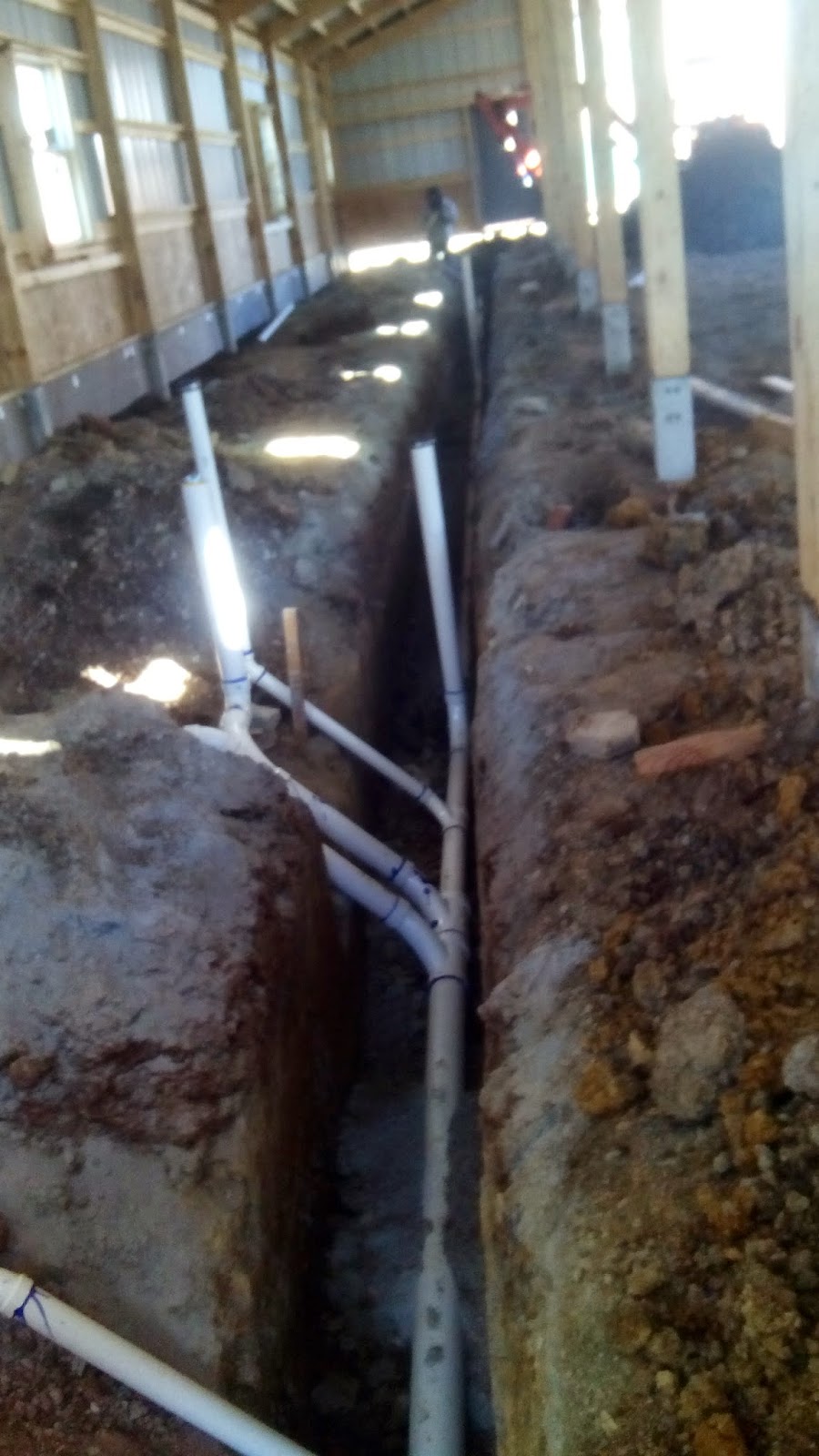 Restoration Builders of Virginia: Our New Shop - Roughing in the Plumbing