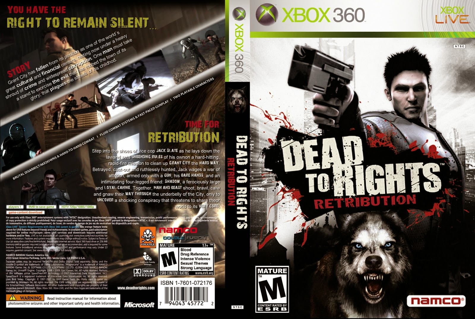 XBOX 360 DEAD TO RIGHTS ~ ROGER GAMES