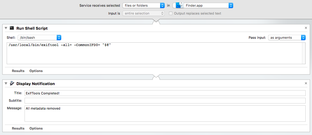 ExifTool & Apple Automator