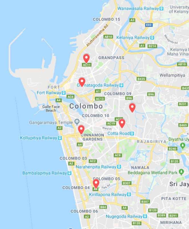 Colombo Public Library: Map Of the Colombo Public Library Network
