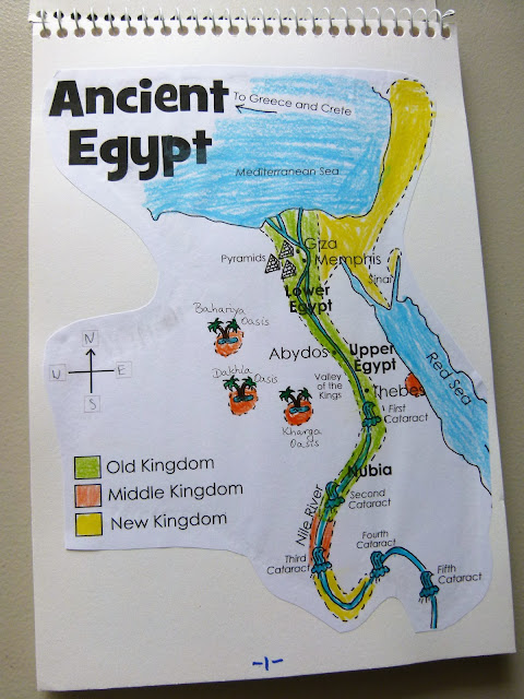 Ancient Egypt - interactive notebook by a 7-year-old (3/3)